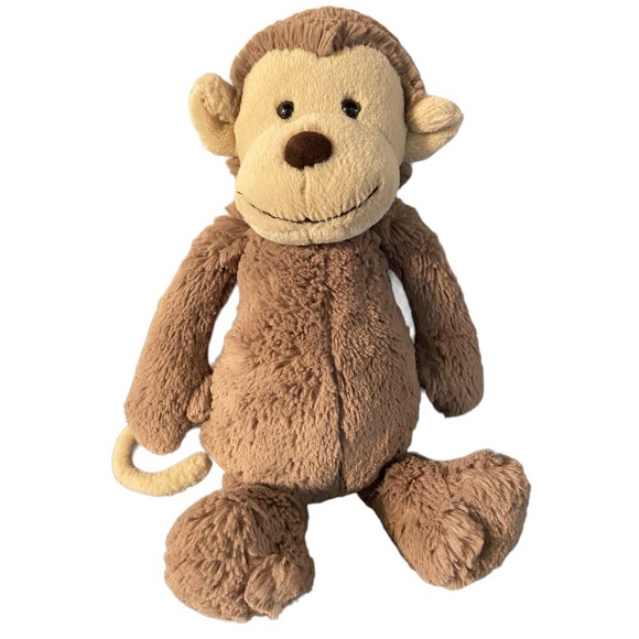 Jellycat | Toys | Jellycat Bashful Monkey 2 Brown Fluffy Soft Plush Toy Stuffed Animal Birth Up ...
